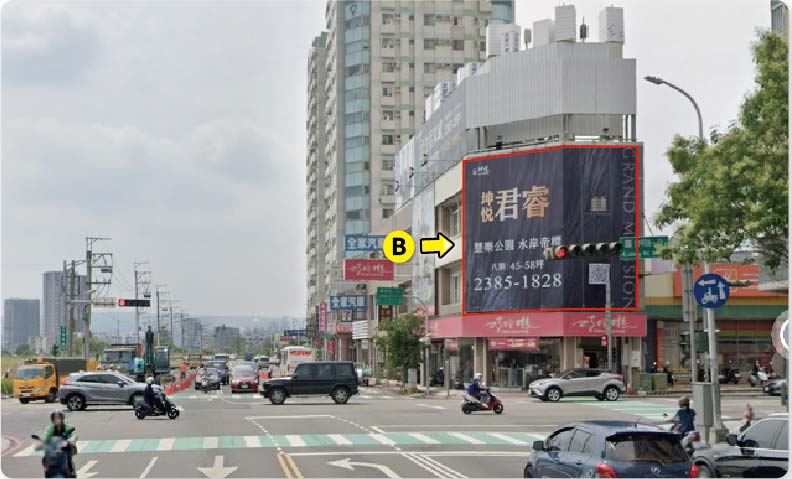 H 0548B 永春東路 南屯國民運動中心南屯老街南屯萬和宮豐樂雕塑公園秀泰生活館豐樂公園捷運站 台中市南屯區看板 看板王